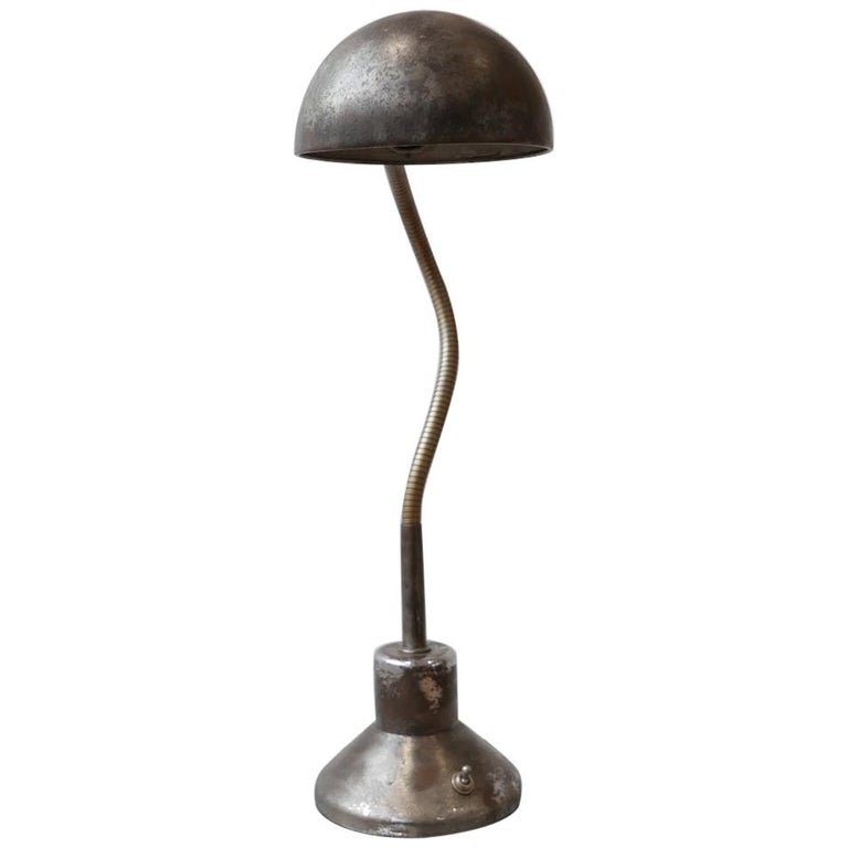 French Metal Industrial Adjustable Task Table Lamp at 1stDibs
