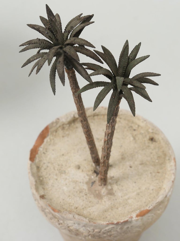 French Metal Palm Trees in Clay Pots at 1stDibs