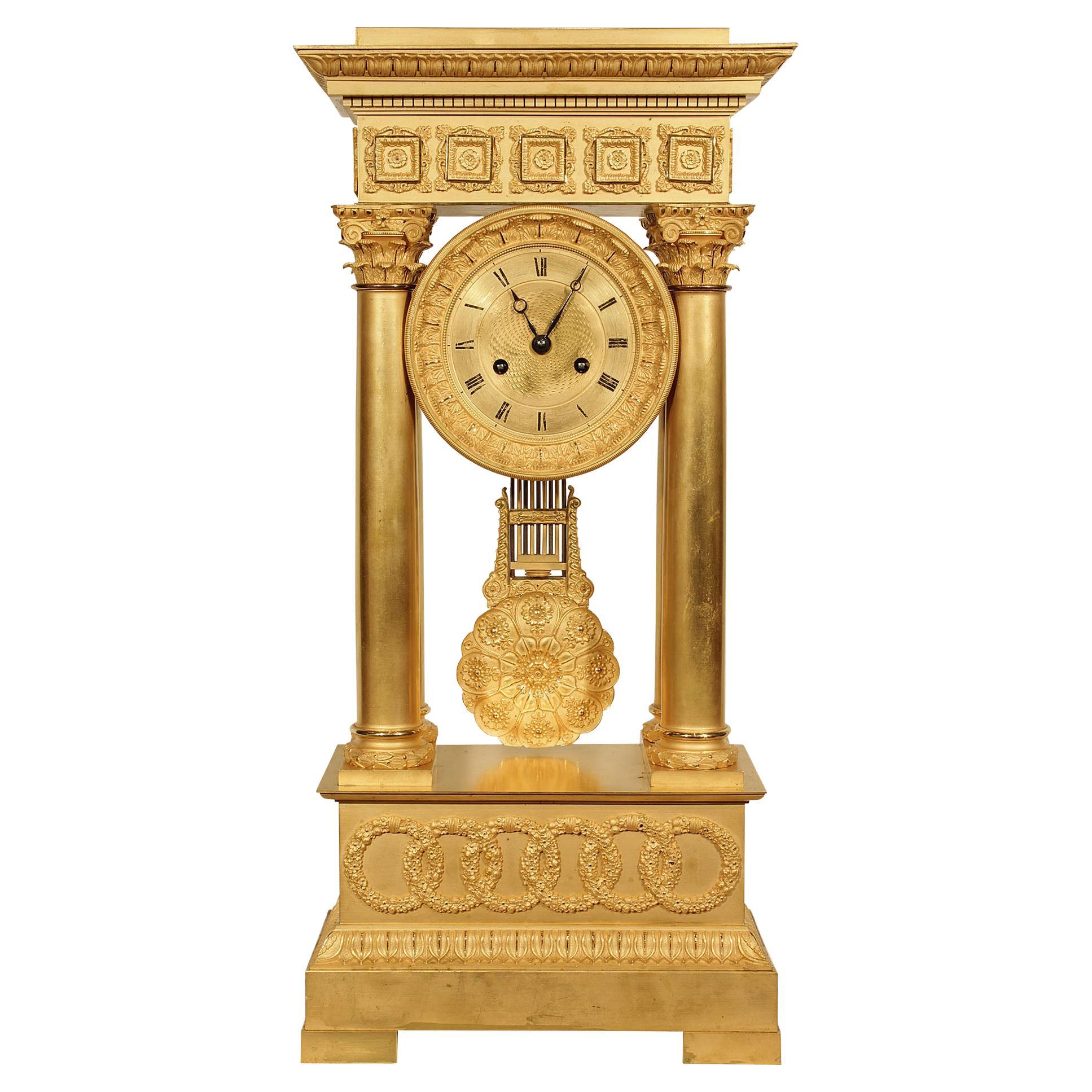 Tycoon's circa 1838 French Empire Portico Mantel Clock-Provenance For ...
