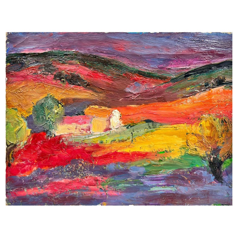 French Mid Century - Mid 20th Century French Expressionist Oil Provence ...