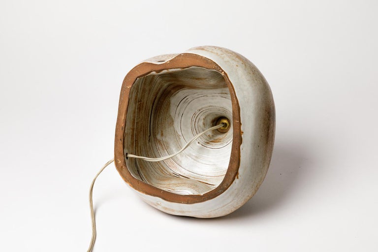 French Midcentury Abstract Stoneware Ceramic Tabe Lamp, circa 1950 at ...