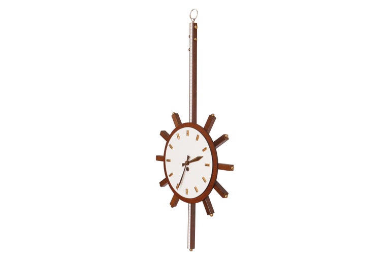 French Mid Century Atomic Wall Clock by Duverdrey and Bloquel at ...