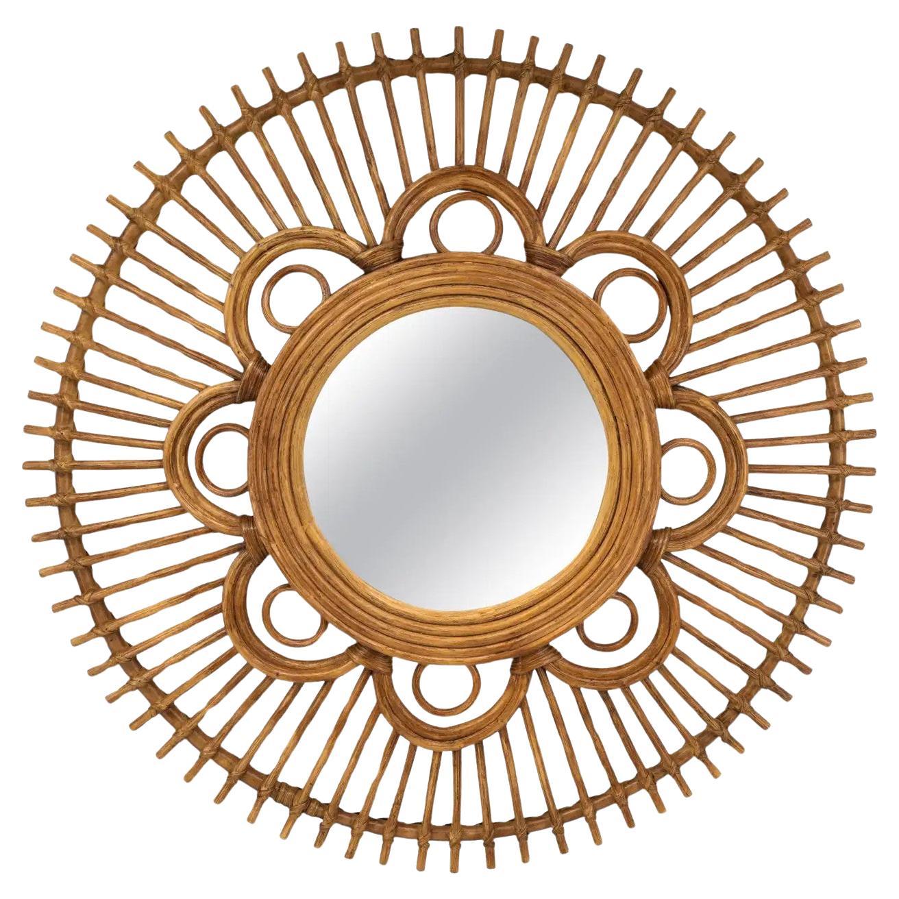 Rattan Mirrors - 877 For Sale at 1stDibs | vintage rattan mirror ...