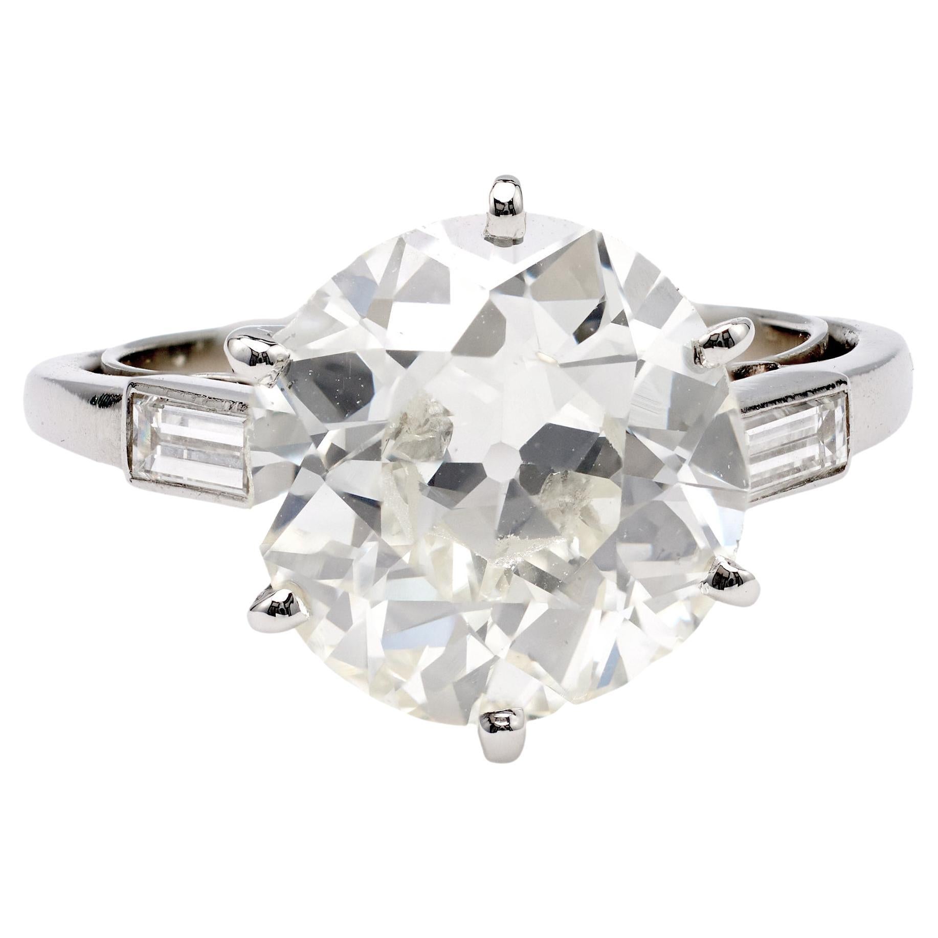 Pair of Belle Époque French GIA 2.32 Carat Total Weight Old European ...