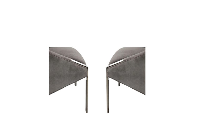 French Mid-Century Modern Lounge Chairs by Andrée Putman, 1970 For Sale ...