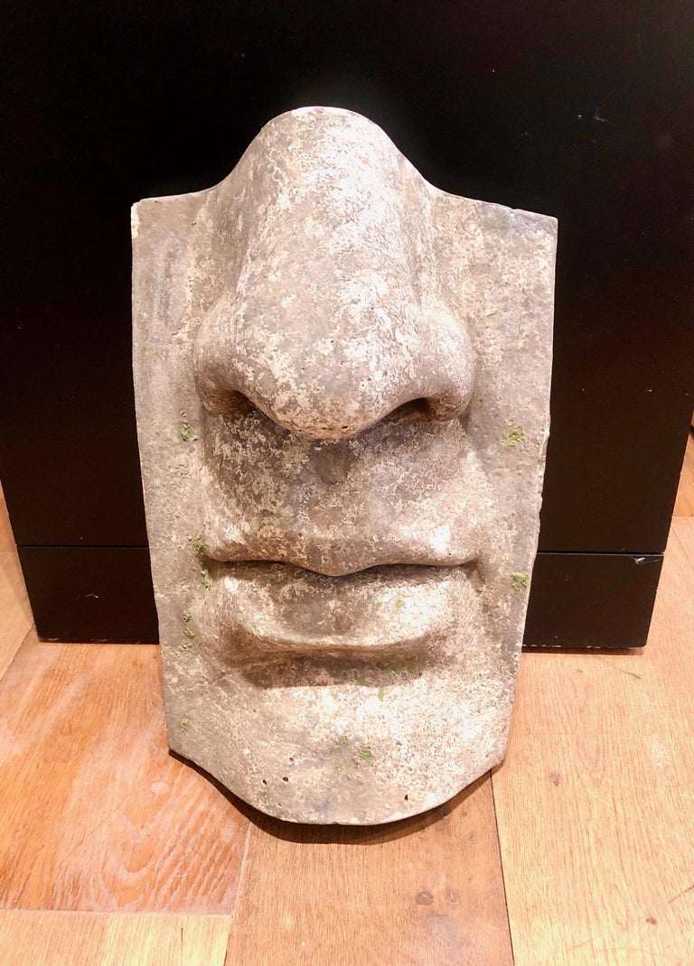 French Mid Century Reconstituted Nose Statue For Sale at 1stDibs