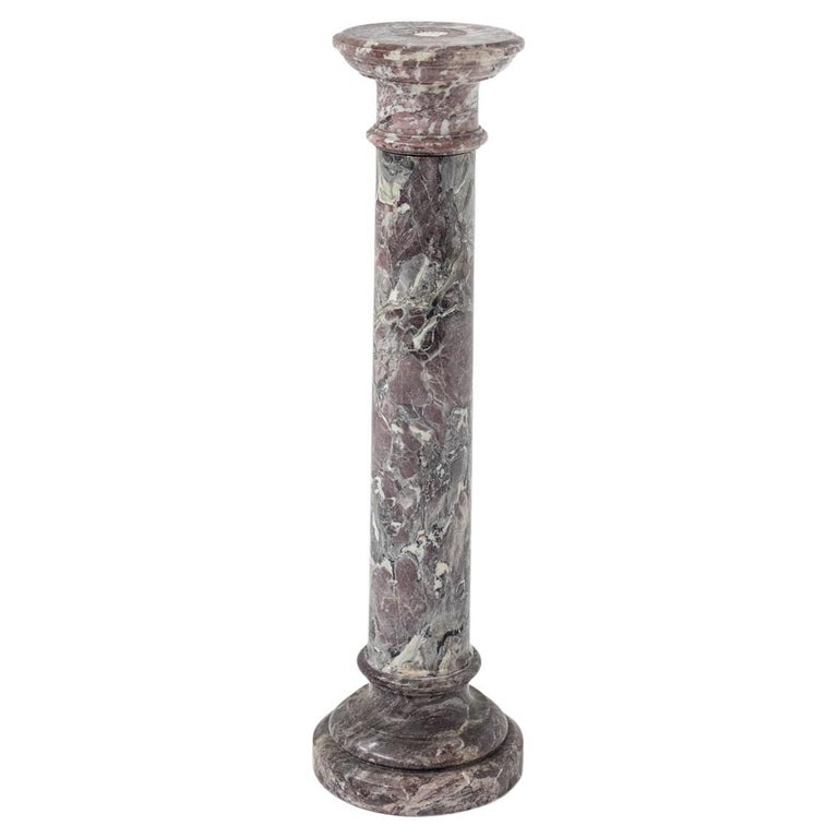 French Mid-Century Red Marble Column For Sale at 1stDibs