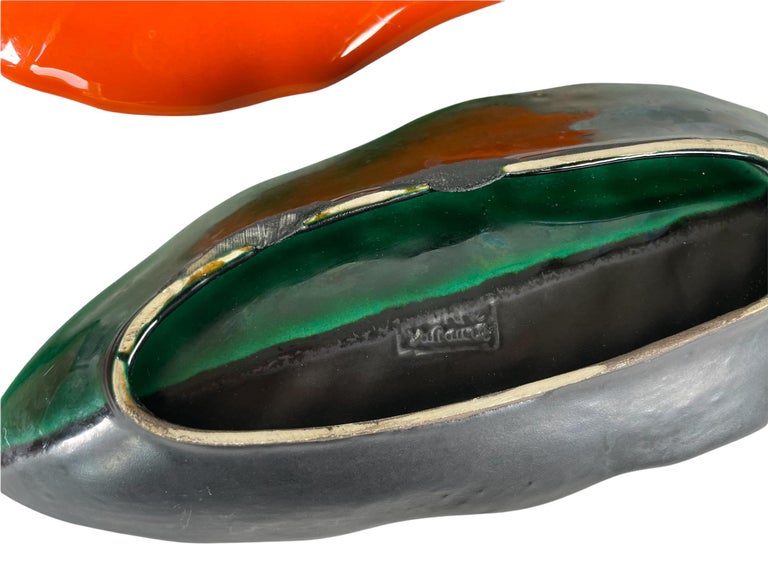 French Mid-Century Set of 4 Ravier Cerenne Vallauris For Sale at 1stDibs