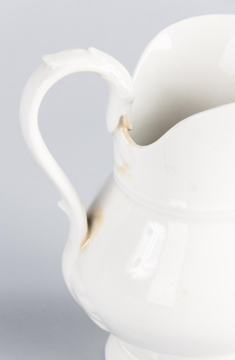 French Midcentury White Ceramic Pitcher, 1950s at 1stDibs | white ...