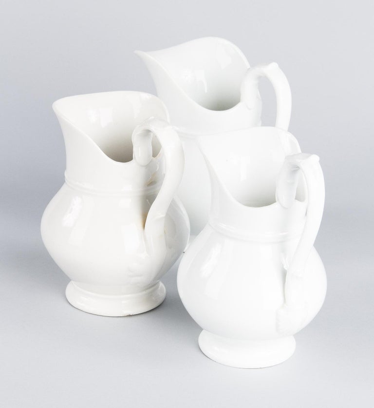 French Midcentury White Ceramic Pitcher, 1950s at 1stDibs | white ...
