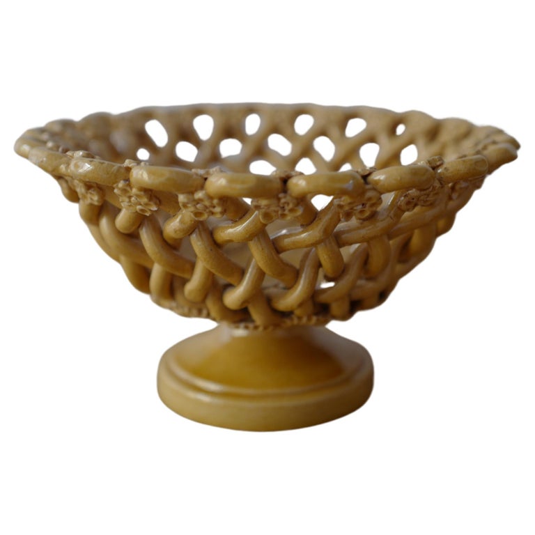 French Midcentury Woven Ceramic Bowl by Pichon a Uzes For Sale at 1stDibs