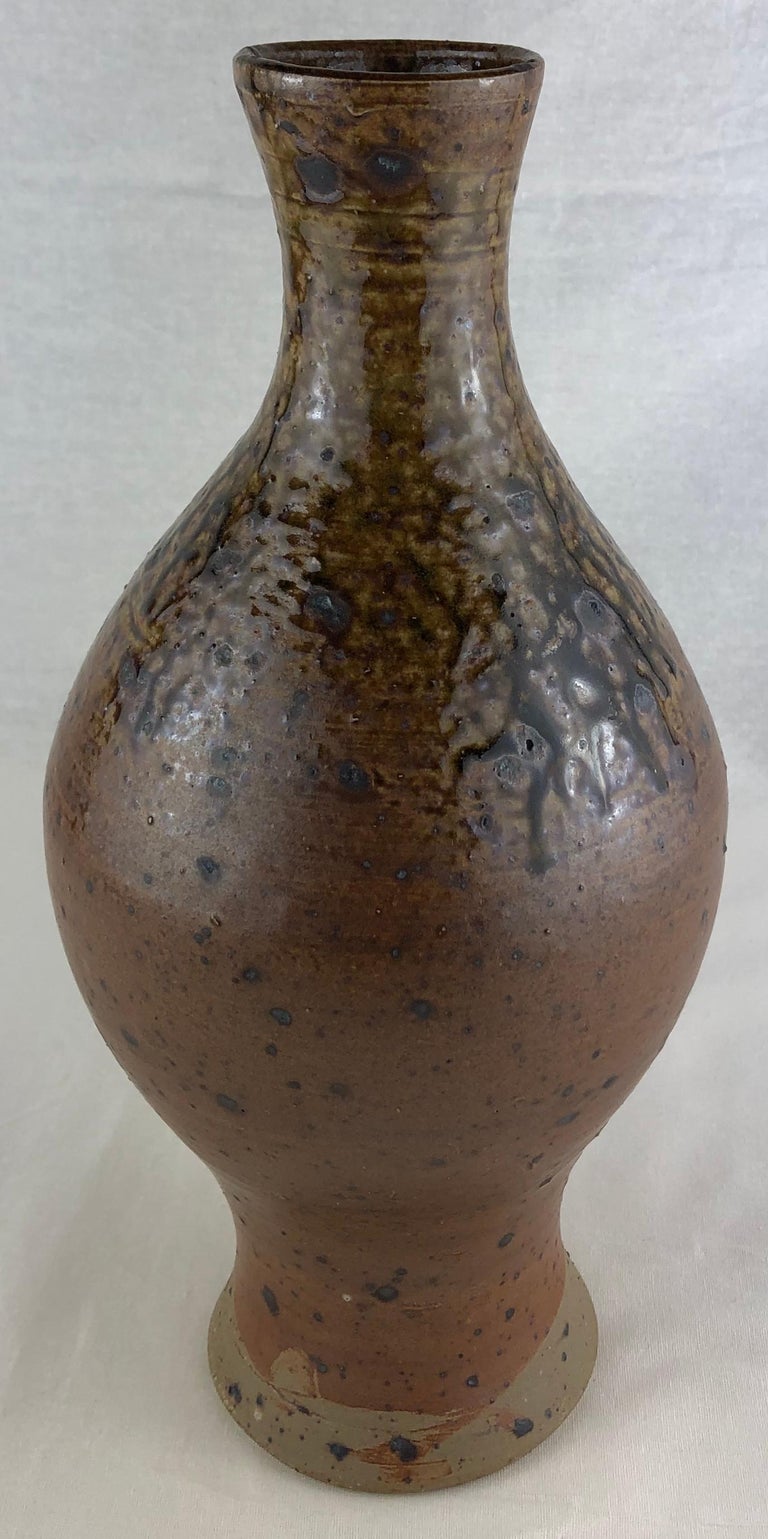 French Midcentury Ceramic Vase Signed JPG For Sale at 1stDibs
