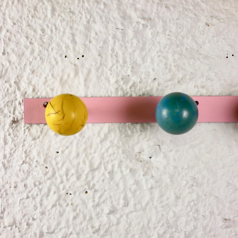 French Midcentury Colorful Coat Rack in the Style of Roger Feraud For ...