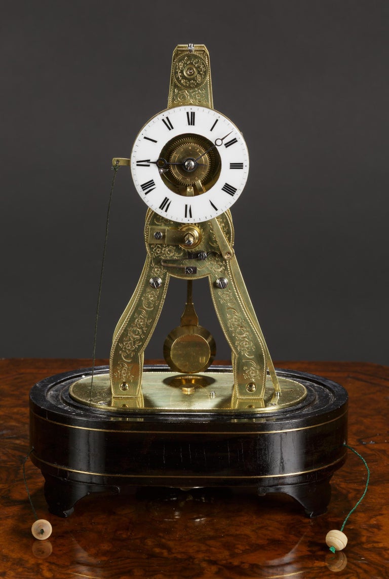 French Miniature 'Exhibition' Style Skeleton Clock at 1stDibs | french ...