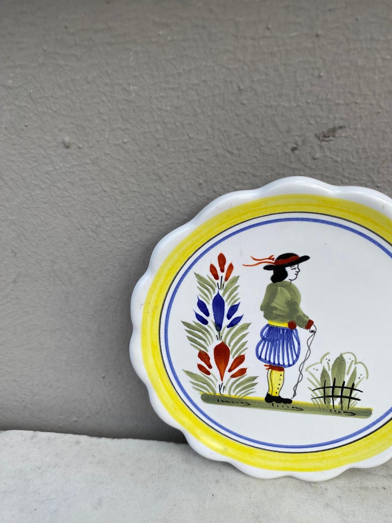French Miniature Quimper Plate, Circa 1950 For Sale at 1stDibs