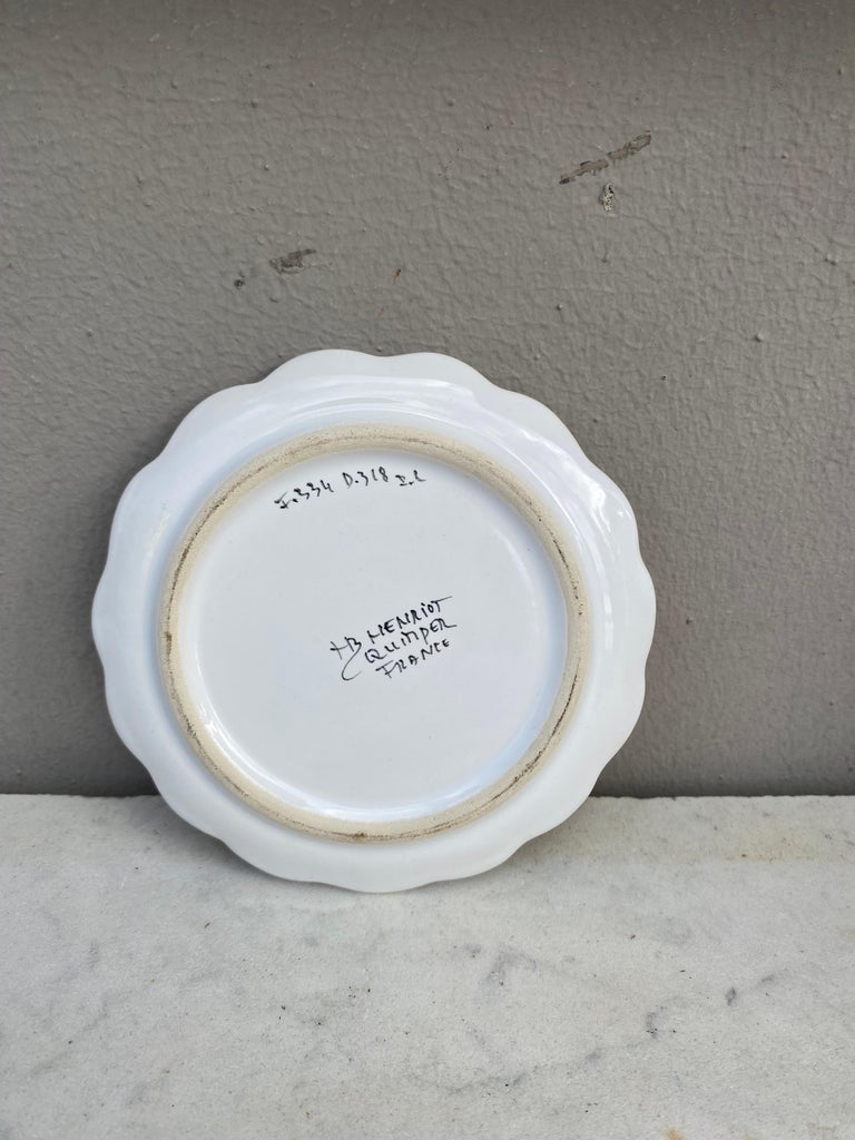 French Miniature Quimper Plate, Circa 1950 For Sale at 1stDibs
