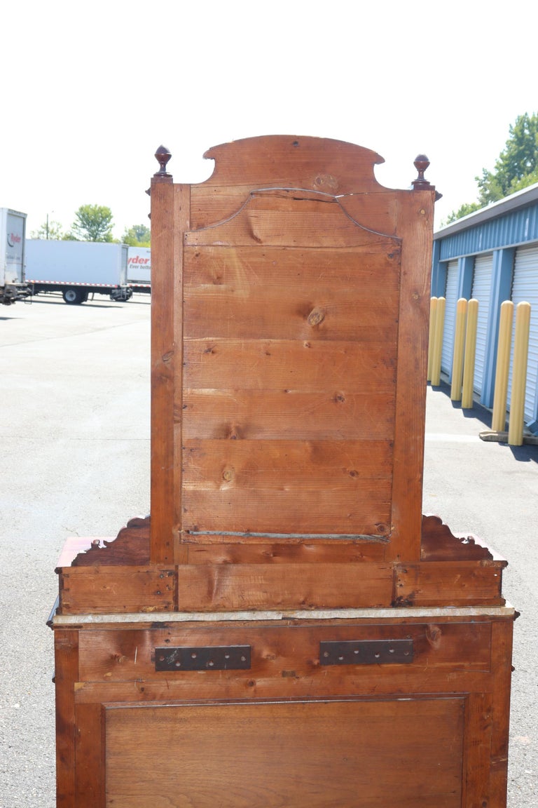 French Mirrored Fluted Column Louis XVI Marble Top Ladys Vanity circa ...