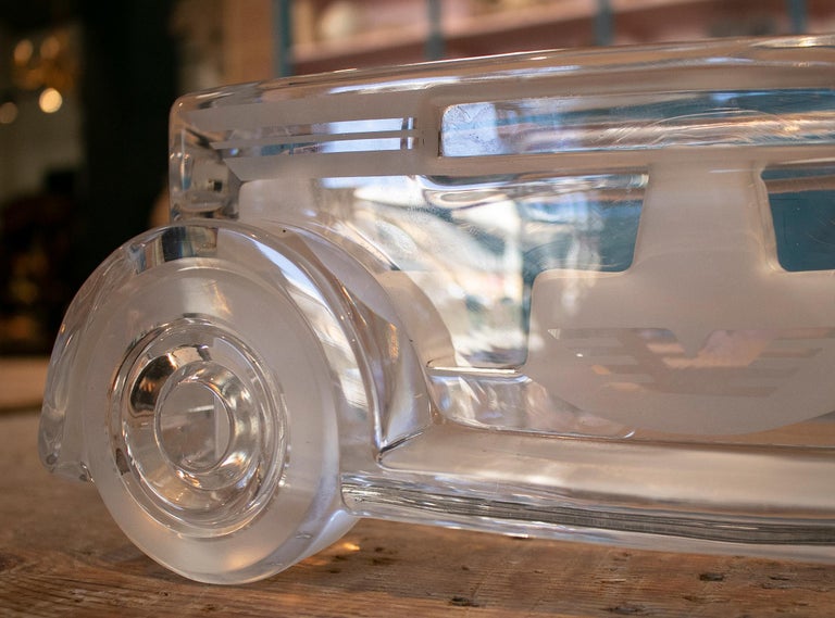 French Model of a Glass Car by Daum, circa 1980 at 1stDibs