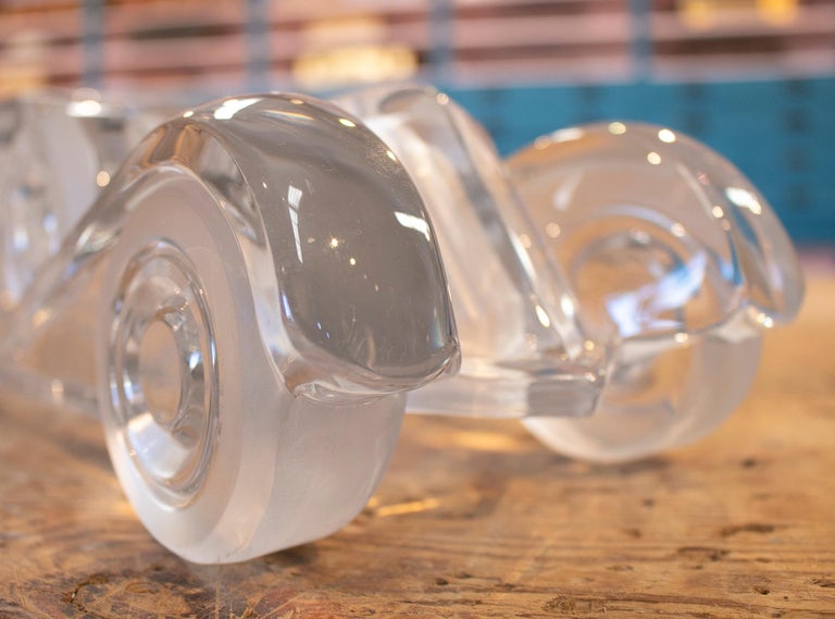 French Model of a Glass Car by Daum, circa 1980 at 1stDibs