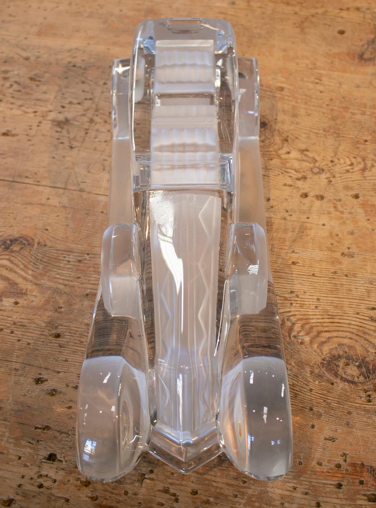 French Model of a Glass Car by Daum, circa 1980 at 1stDibs