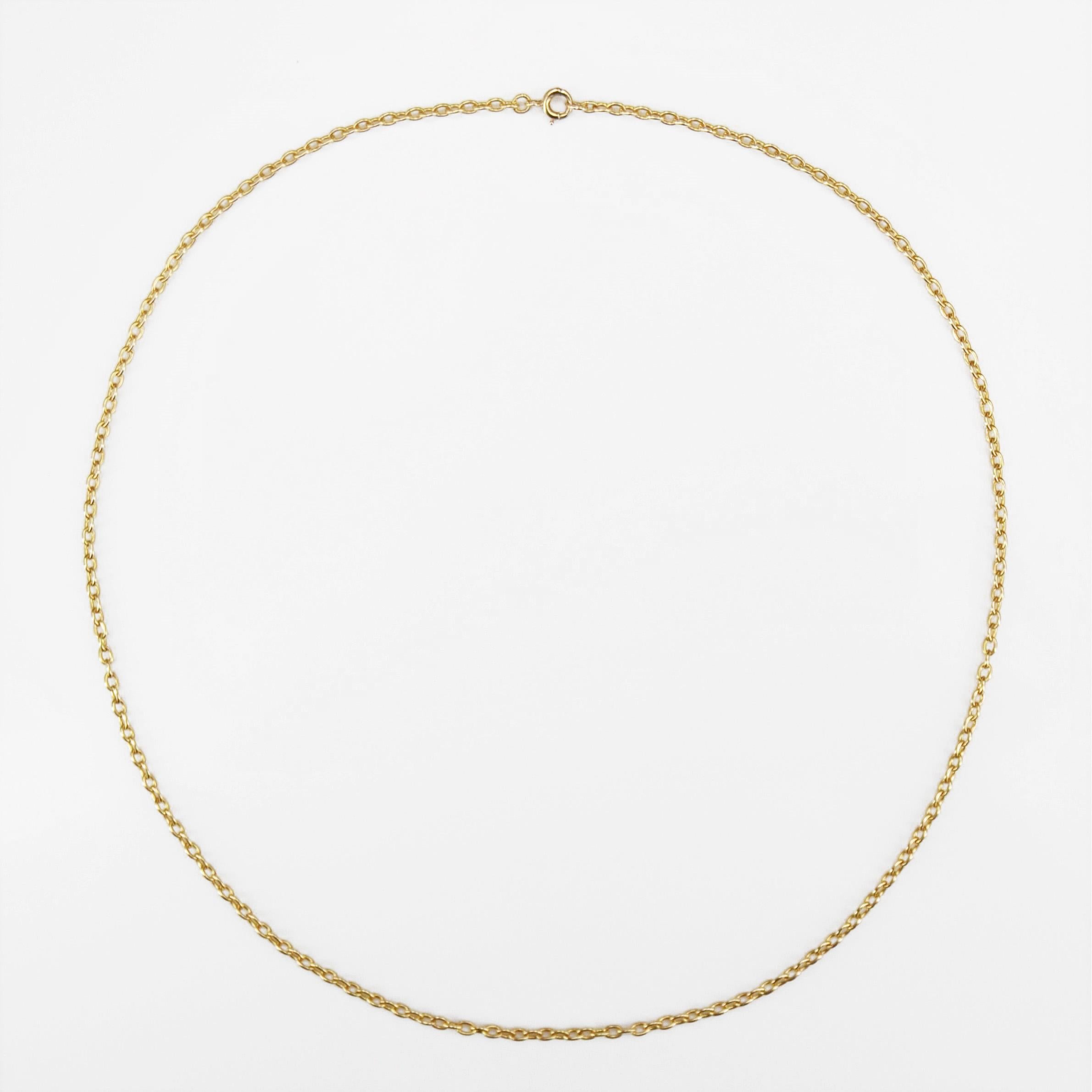 French Modern 18 Karat Yellow Gold Convict Mesh Chain Necklace For Sale ...