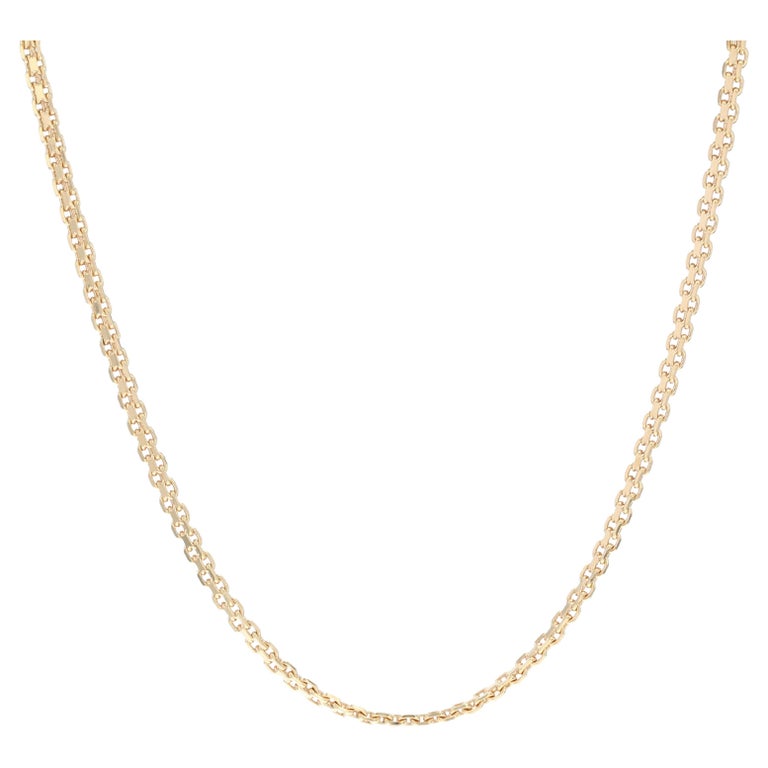 French Modern 18 Karat Yellow Gold Flat Mesh Chain at 1stDibs