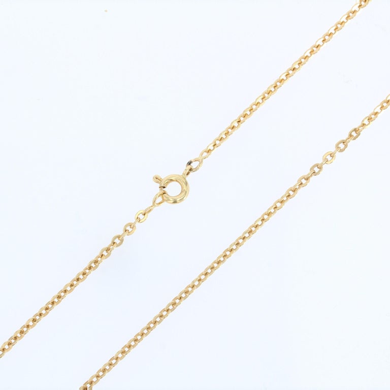 French Modern 18 Karat Yellow Gold Oval Mesh Chain at 1stDibs