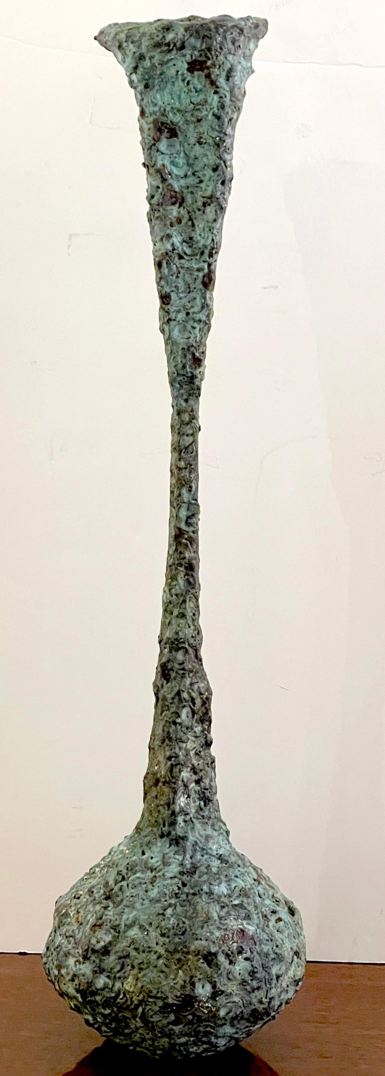 French Modern Cast Bronze Sculpture of a Vase For Sale at 1stDibs