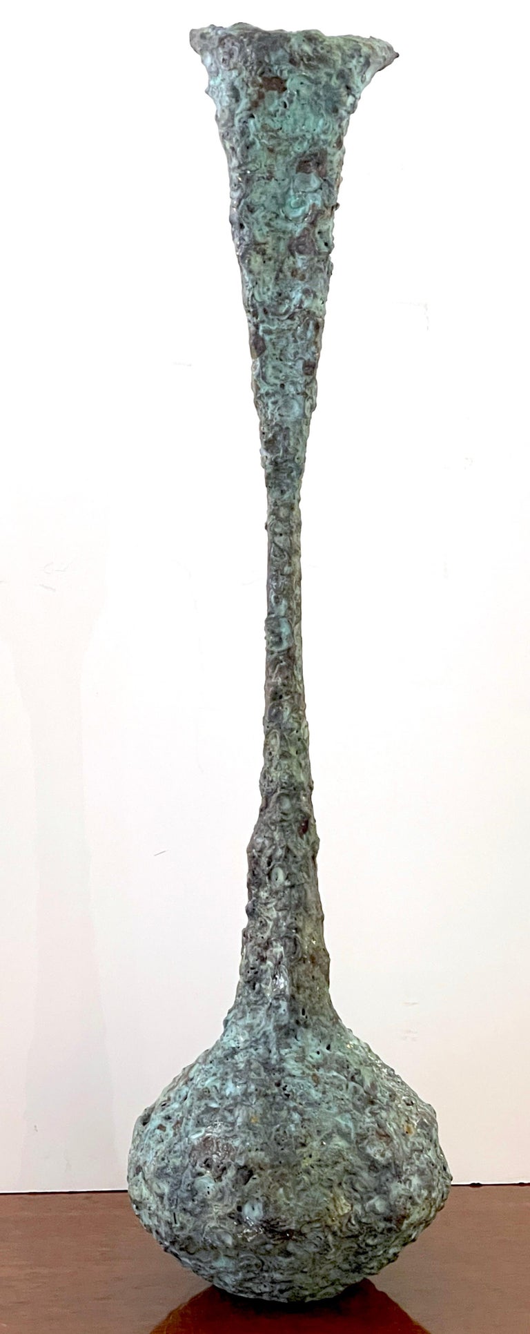 French Modern Cast Bronze Sculpture of a Vase For Sale at 1stDibs