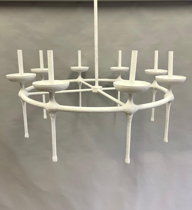 French, Modern Neoclassical Plaster Chandelier in the Style of Diego ...