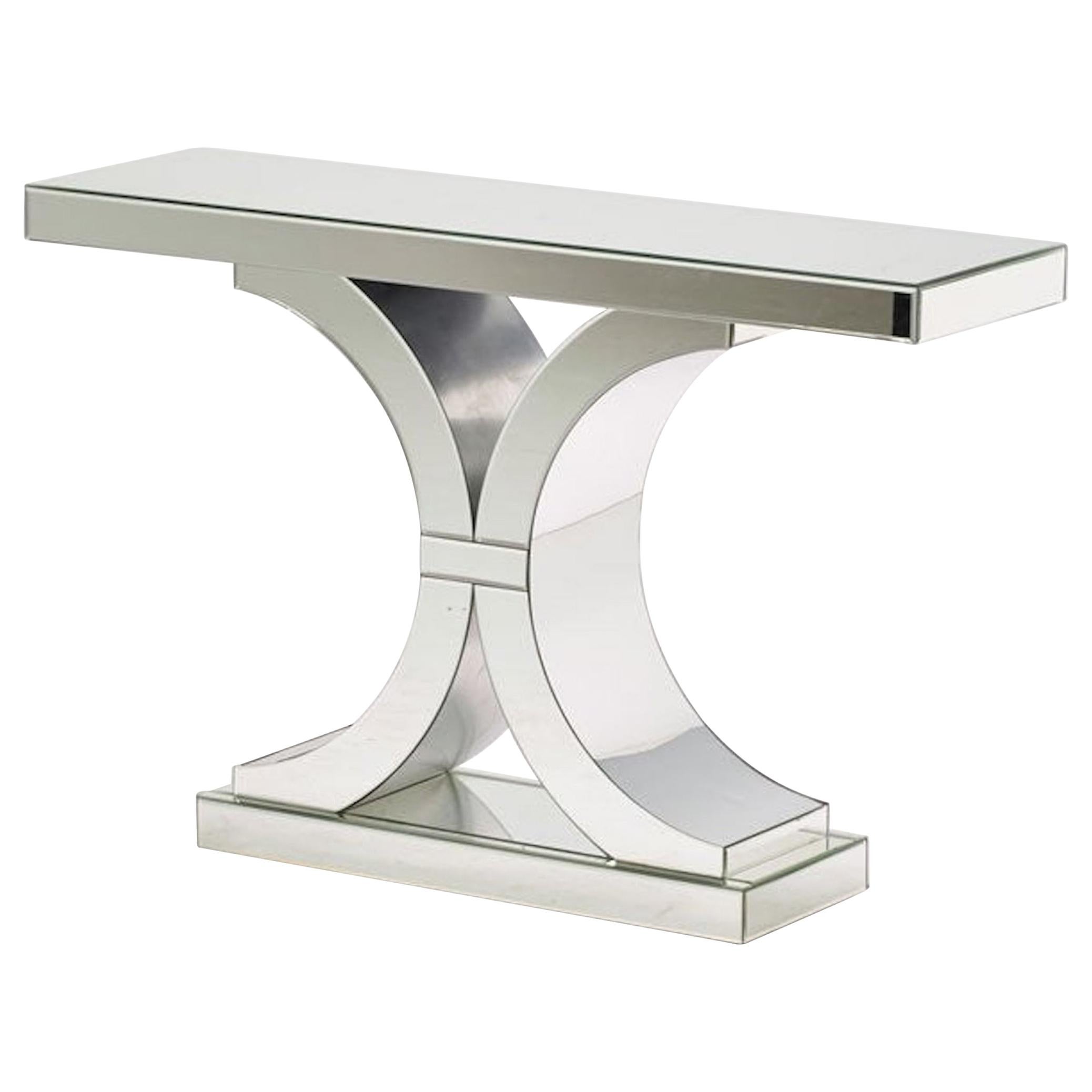 French Modern Style Mirrored Console For Sale at 1stDibs