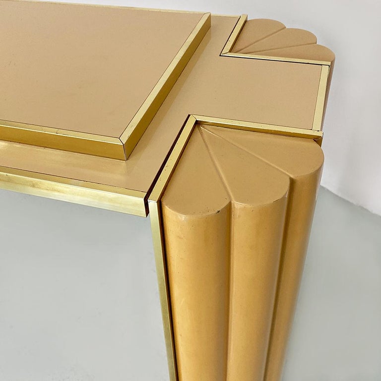 French Modern Wood Brass Entrace Console by Alain Delon for Maison ...