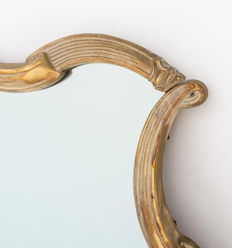 French Moderne Gilt Bronze Framed Mirror, circa 1940s For Sale at 1stDibs