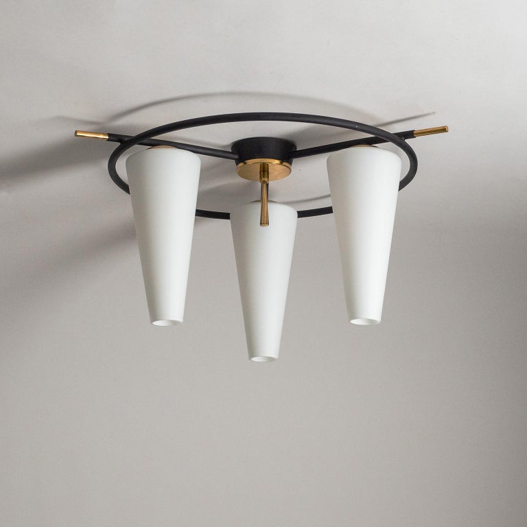 French Modernist Ceiling Light, 1950s at 1stDibs