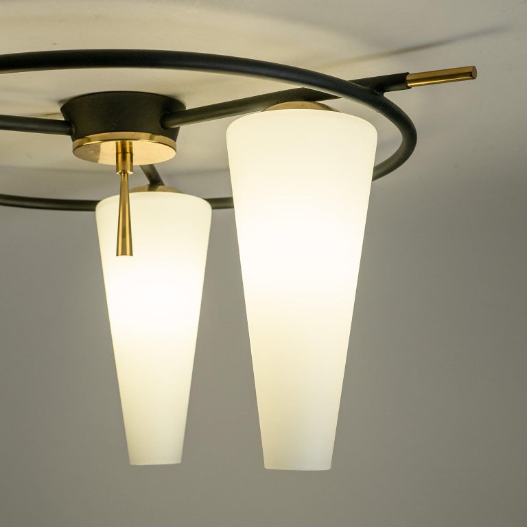 French Modernist Ceiling Light, 1950s at 1stDibs