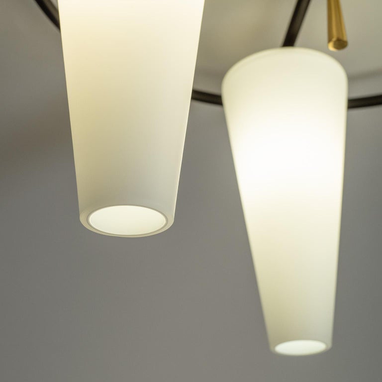 French Modernist Ceiling Light, 1950s at 1stDibs