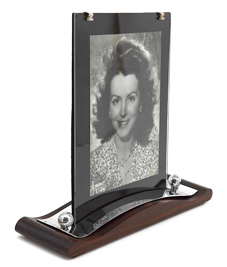 French Modernist Macassar and Chrome Art Deco Photo-Frame, 1930 For ...