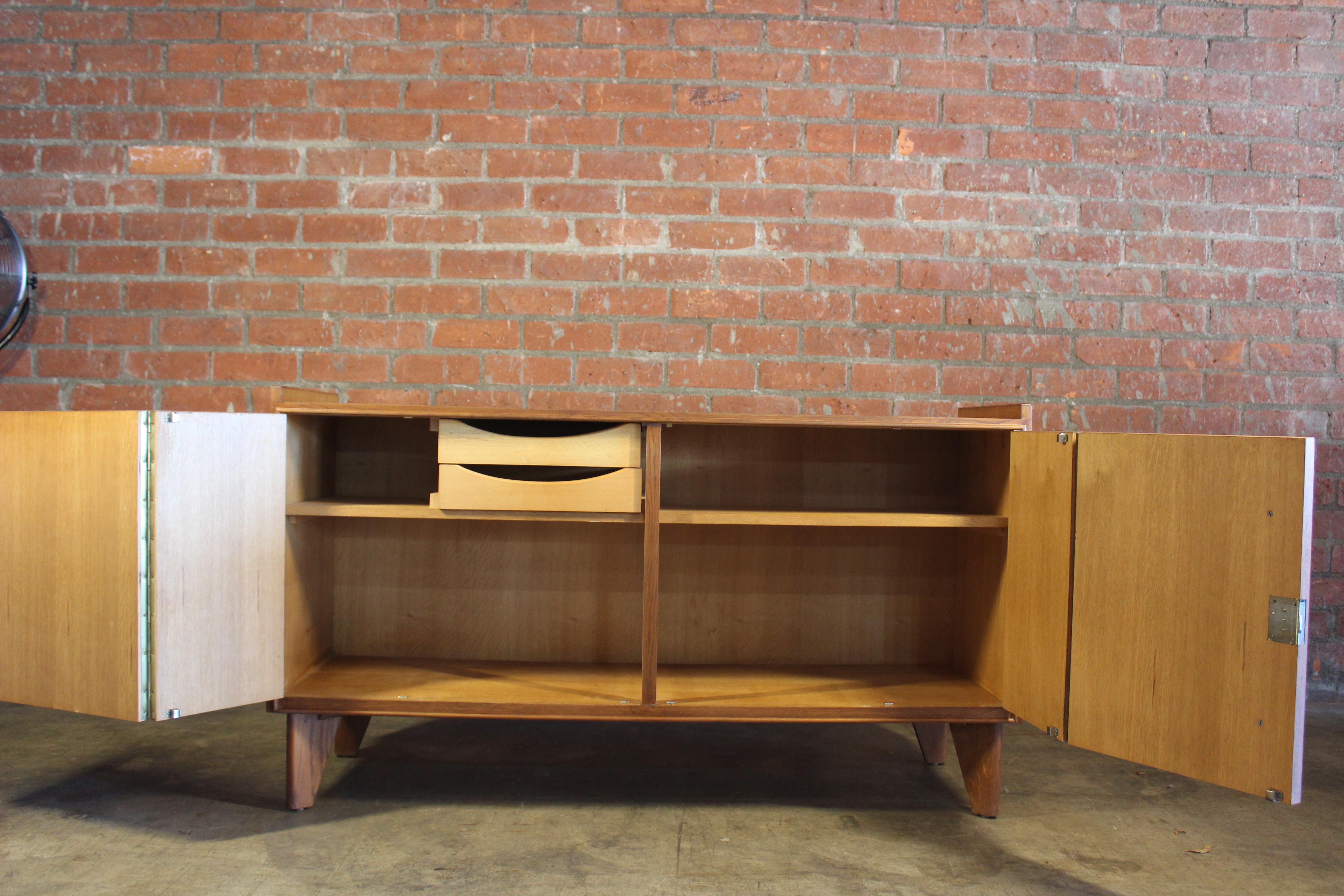 French Modernist Oak Sideboard, 1950s at 1stDibs