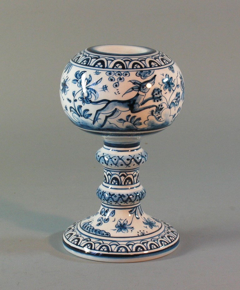 French Moustiers Faience Vase, Portuguese Candlestick, Berardos Box and ...