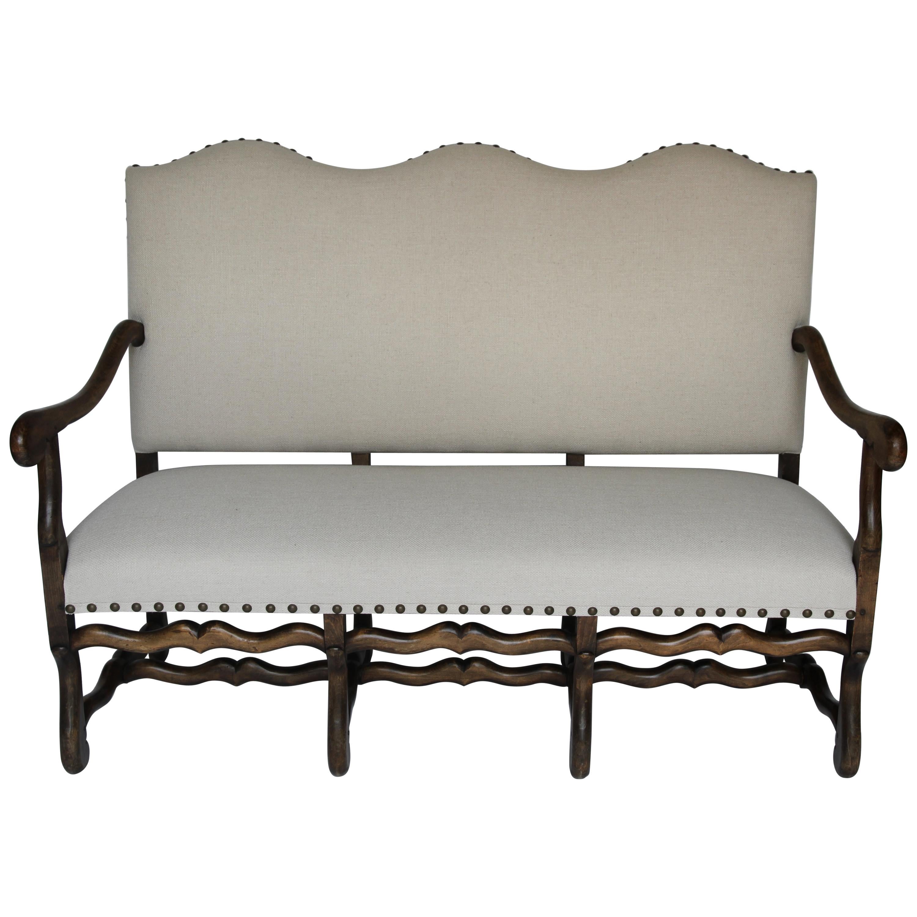 French Mutton Leg Settee at 1stDibs