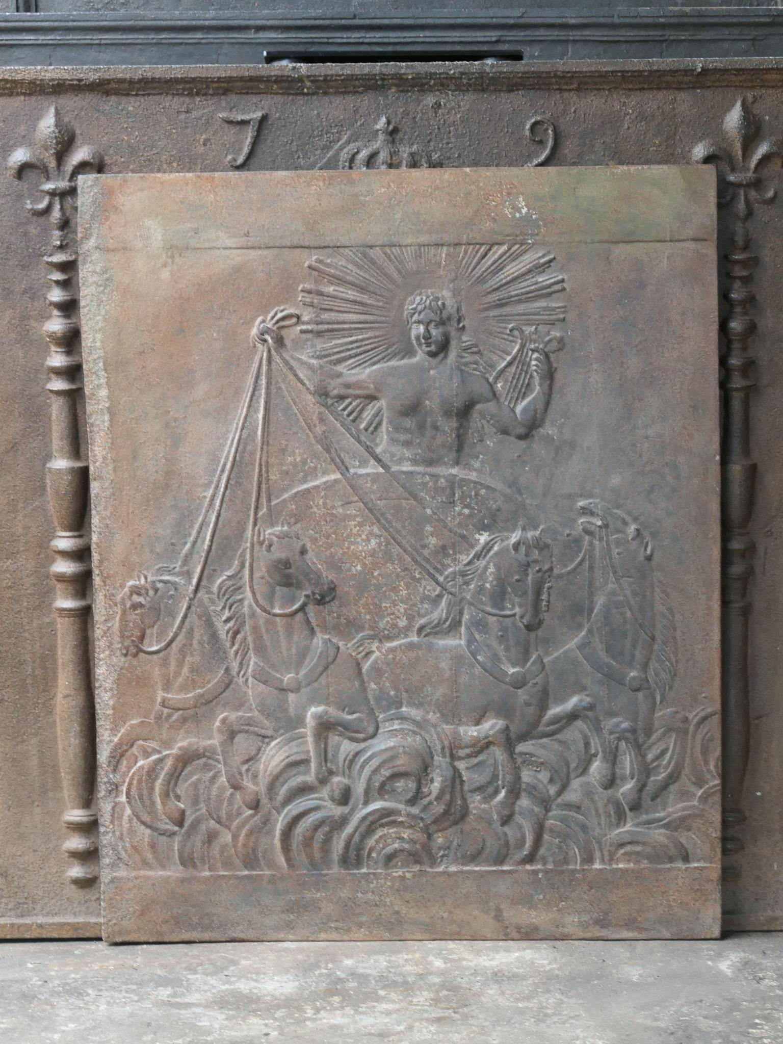 French Napoleon III 'Apollo with Horses' Fireback / Backsplash, 19th ...