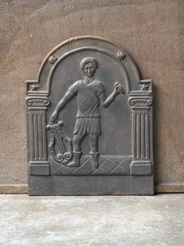 French Napoleon III 'Apollo with Lyre' Fireback, 19th Century For Sale ...