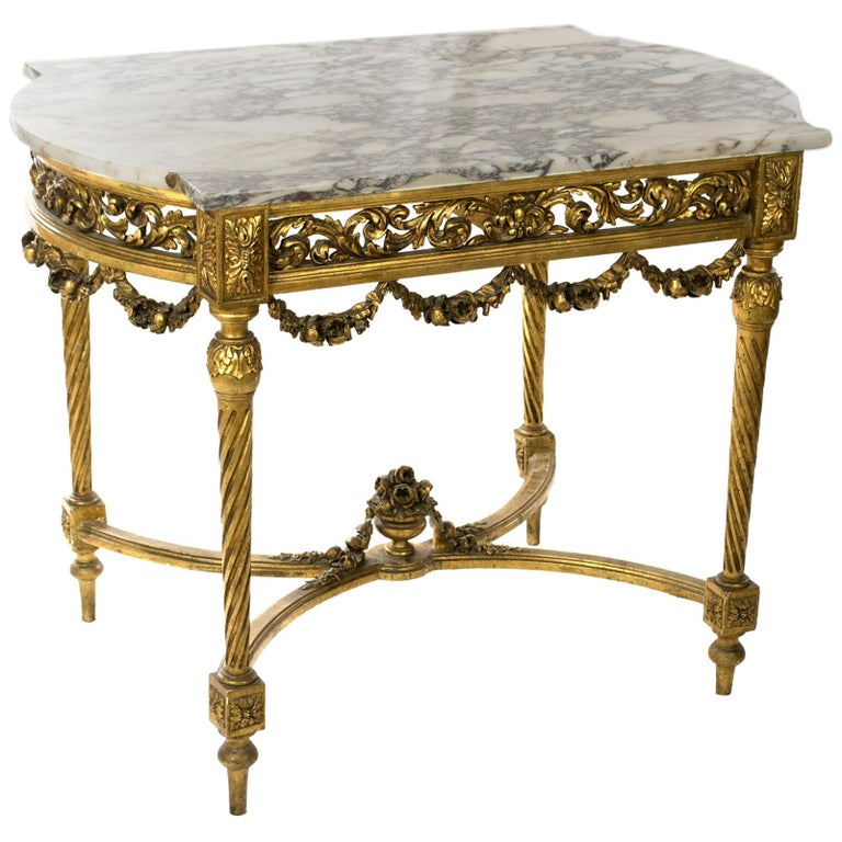 French Napoleon III Giltwood Table For Sale at 1stDibs