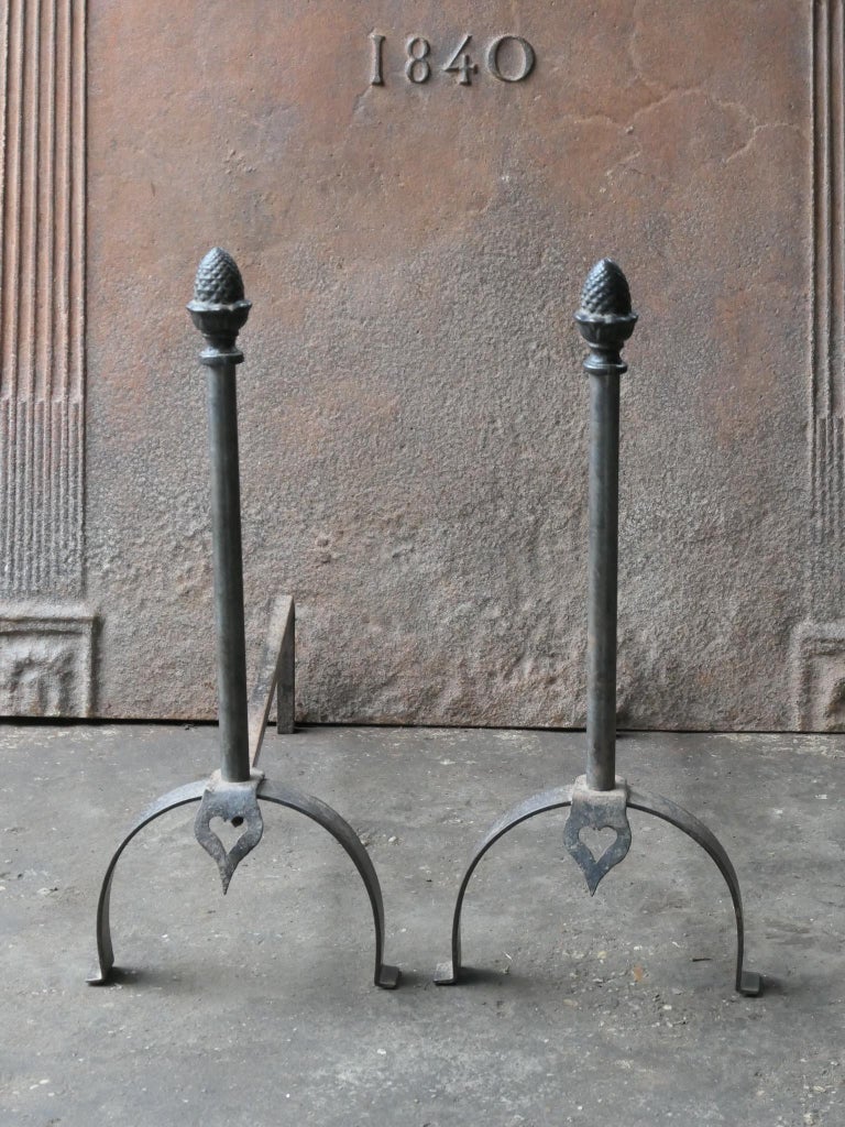 French Napoleon III Style Andirons or Firedogs For Sale at 1stDibs