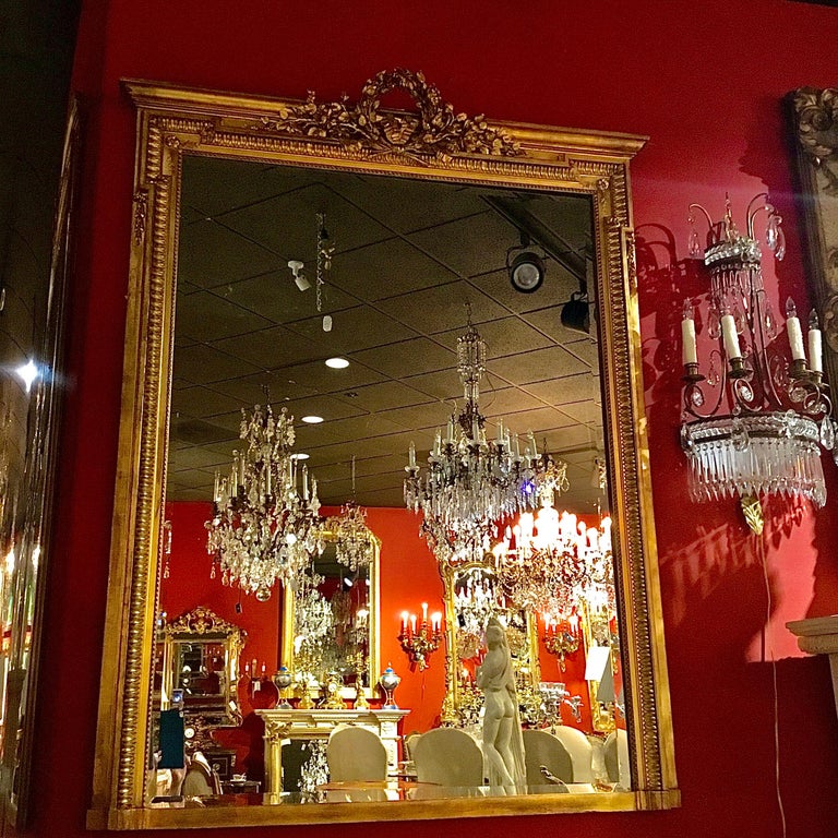 French Napoleon III Giltwood Mirror, 19th Century in the Louis XVI ...