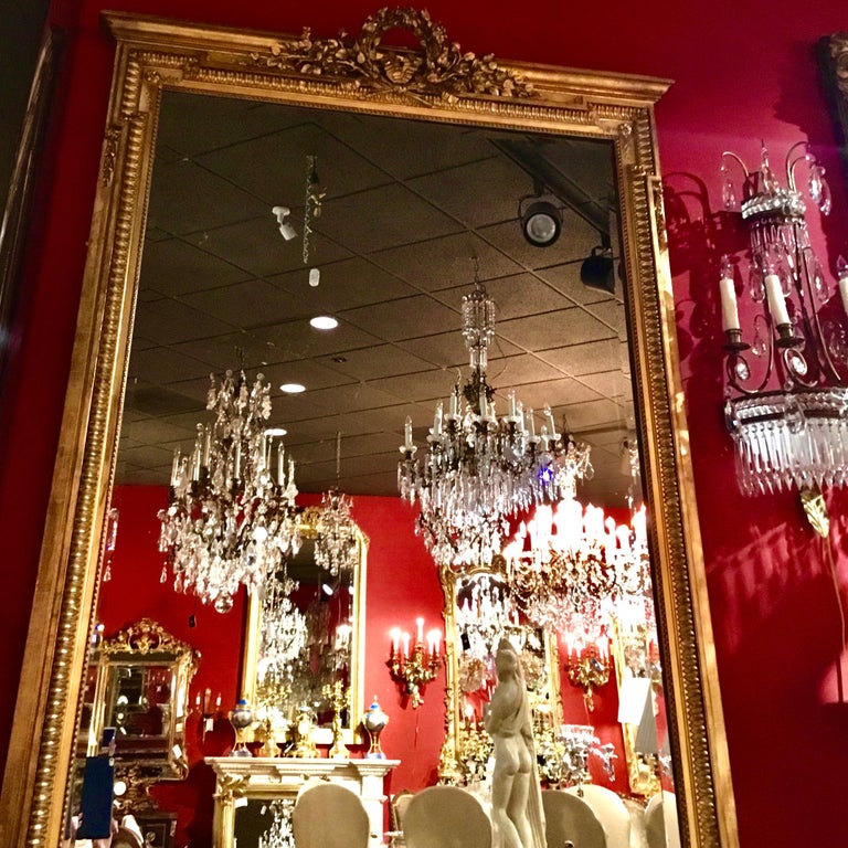 French Napoleon III Giltwood Mirror, 19th Century in the Louis XVI ...