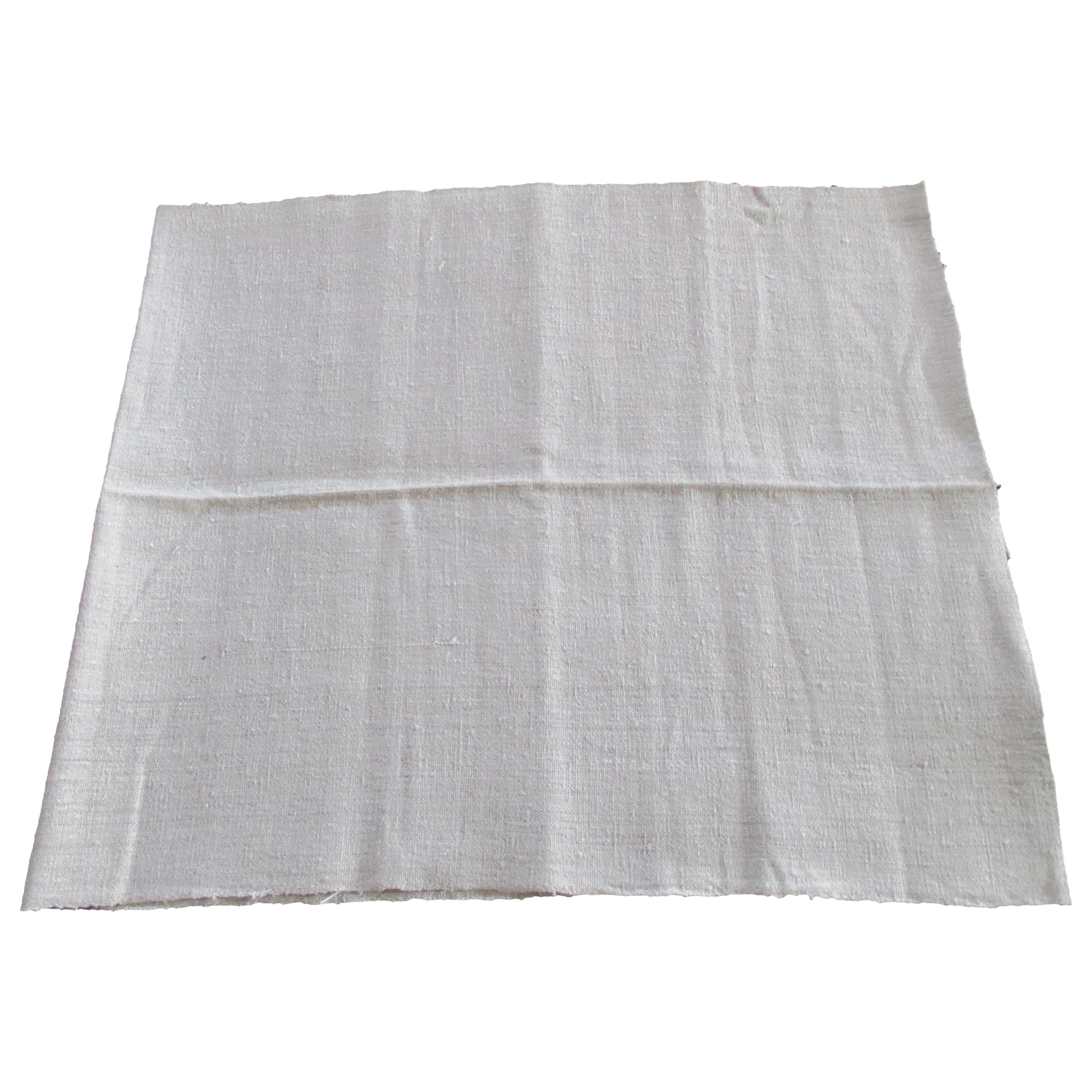 Vintage Yellow and Natural Woven Grain Sack Textile Fragment For Sale ...