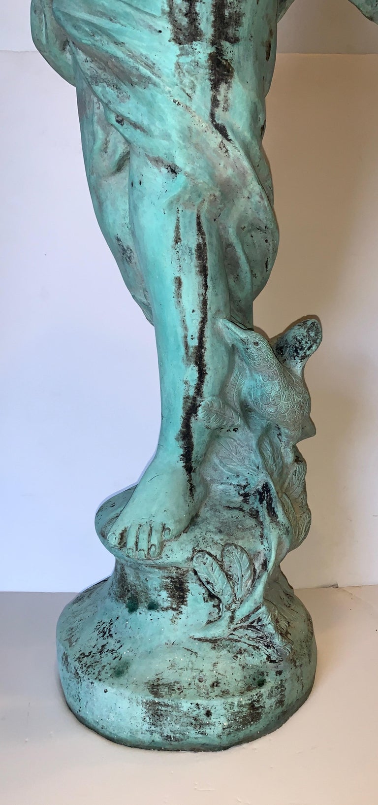 French Natural Patina Lead Garden Figure at 1stDibs
