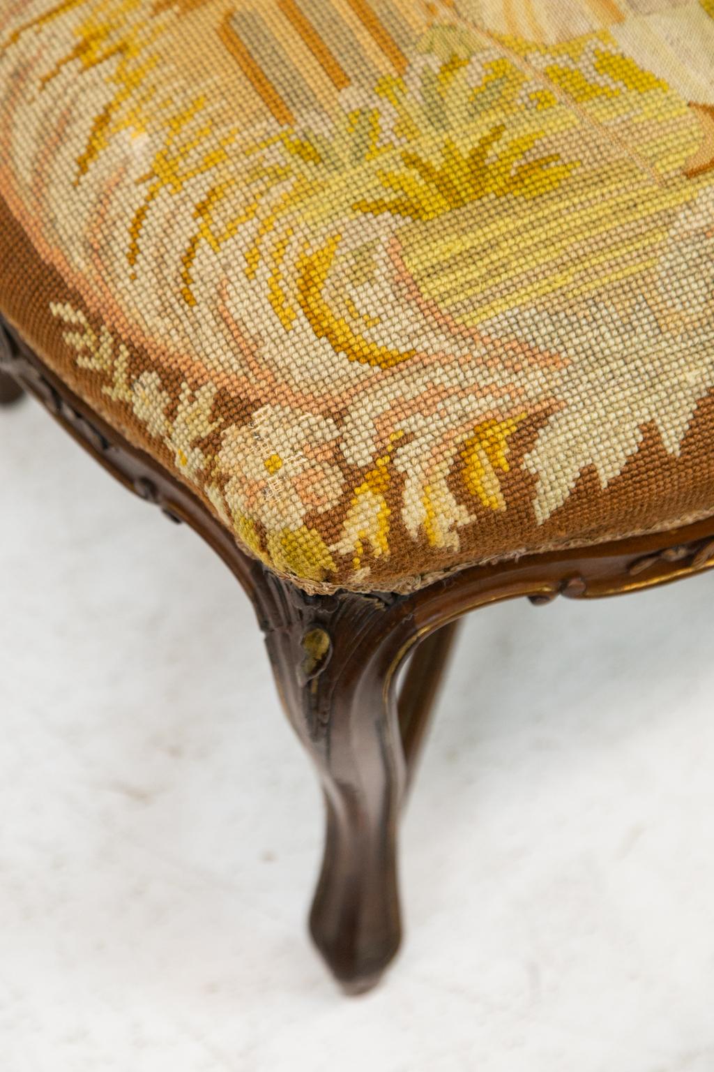 French Needlepoint Stool at 1stDibs