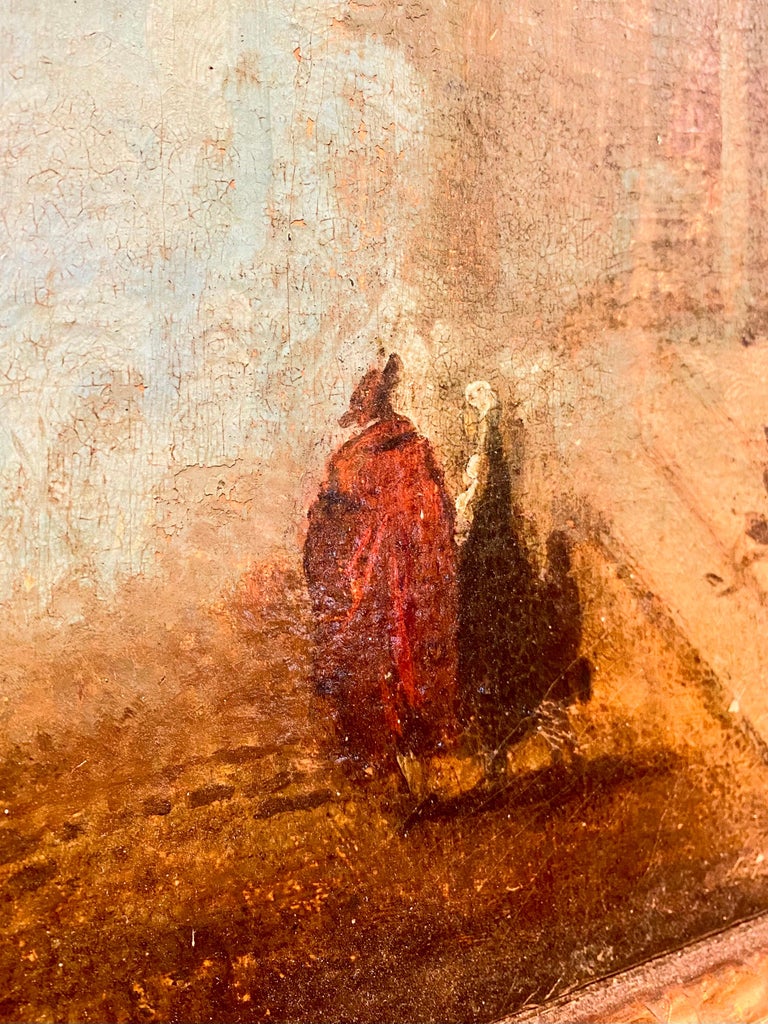 French Neoclassical Architectural Landscape, Oil on Canvas For Sale at ...